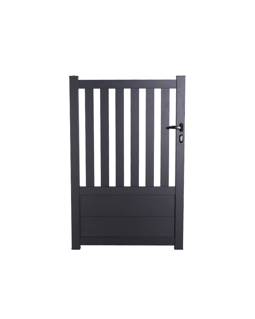 Portillon aluminium gris anthracite, porte de jardin alu