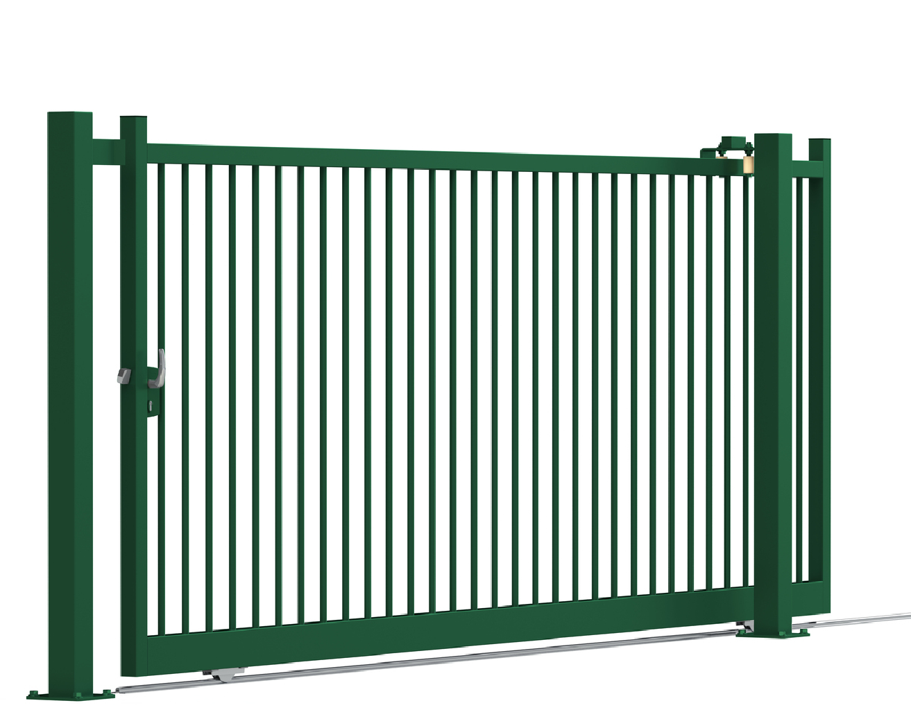 Portail coulissant motorisable, portail coulissant industriel