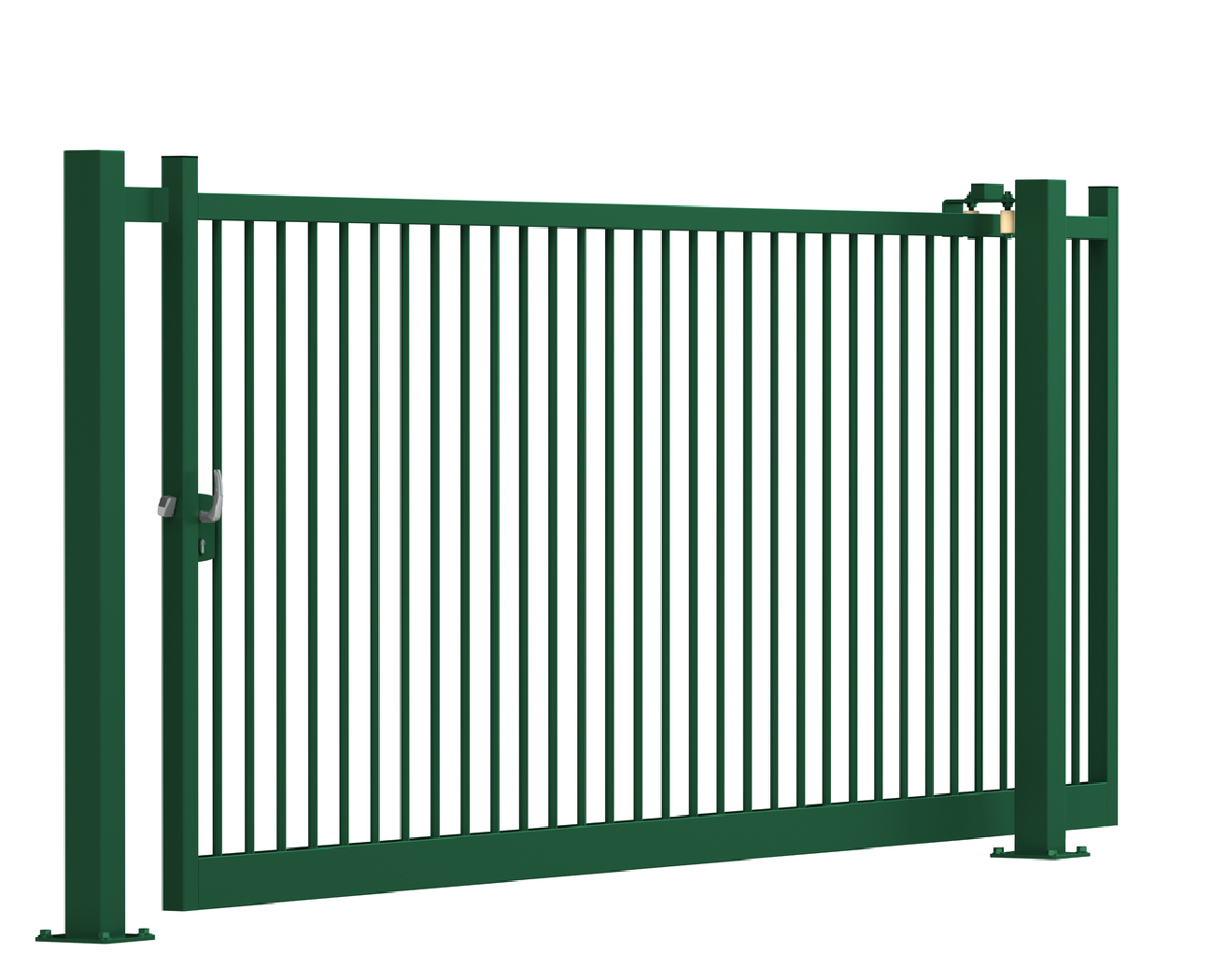 Portail industriel coulissant motorisé, portail autoporté industriel